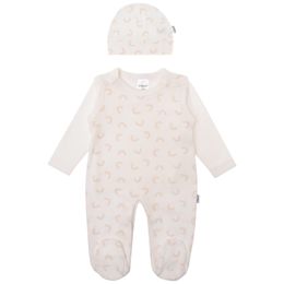 Liliput M&auml;dchen Strampler "Regenbogen", Gr. 50, wei&szlig;, 100% Baumwolle, Overalls, bestehend aus Strampler, M&uuml;tze und Langarmshirt