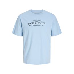 Jack & Jones Jungen T-Shirt "JPRBLAKEVIN SS TEE FST JNR"chambray blau, Gr. 176, JACK & JONES JUNIOR, bedruckt, Single Jersey, Obermaterial: 100% Baumwolle, Shirts