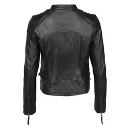 Mustang Damen Lederjacke "31020146", schwarz, Gr. XS, Obermaterial: 100% Lammleder; Futter: 100% Baumwolle; &Auml;rmelfutter: 100% Polyester, Jacken