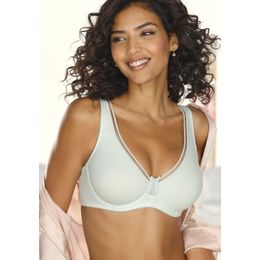 Damen Minimizer-BH "BH mit B&uuml;gel, T-Shirt-BH, Baumwoll-BH", PETITE FLEUR BY LASCANA, Gr. 105, gr&uuml;n, Jersey, Obermaterial: 95% Baumwolle, 5% Elasthan,