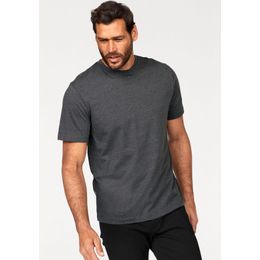 MAN'S WORLD MAN'S WORLD Herren Rundhalsshirt, blau, Basic, Gr. M, unifarben, Single Jersey, Obermaterial: 60% Baumwolle, 40% Polyester, Shirts, Kurzarm,