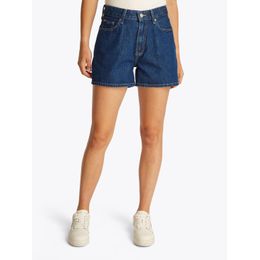 Tommy Hilfiger Damen Shorts "DNM MINI SHORT HW ACE", blau, Gr. 26, unifarben, Denim/Jeans, Obermaterial: 100% Baumwolle, Hosen, mit ausgestelltem Bein
