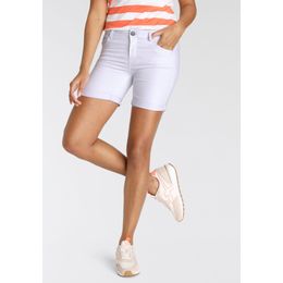 Arizona Damen Jeansshorts "Ultra-Stretch", wei&szlig;, Basic, Gr. 36, Jeans, Obermaterial: 65% Baumwolle, 33% Polyester, 2% Elasthan, Jeans, extra eng