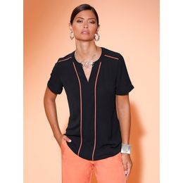 CR&Eacute;ATION L CREATION L Damen Schlupfbluse, schwarz, Gr. 40, unifarben, 95% Polyester, 5% Elasthan, Blusen