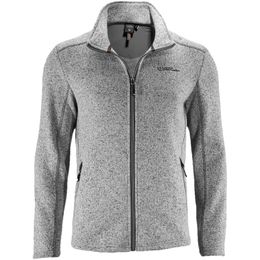 DEPROC Active Herren Fleecejacke "YORKTON V MEN", grau, Gr. 56, 100% Polyester, Jacken, weiche Fleecejacke in traditioneller Optik