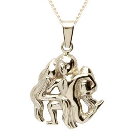 OSTSEE-SCHMUCK Damen Kette und Anh&auml;nger Set "- Tierkreiszeichen Wassermann - Gold 333/000 -", 42, gold, Gelbgold 333, Schmuck_Sets