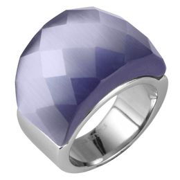Adelia&acute;s ADELIA ́S Damen Fingerring "Damen Ring aus Edelstahl", 58, Edelstahl, lila, Edelstahl, Fingerringe