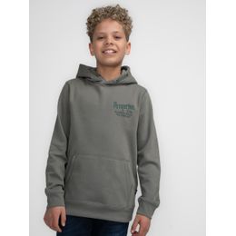 Jungen Hoodie, gr&uuml;n, Gr. 104, PETROL INDUSTRIES, Obermaterial: 70% Baumwolle, 30% Polyester, Sweatshirts, mit Print auf der Brust