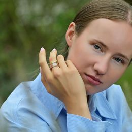 Adelia&acute;s ADELIA ́S Damen Fingerring "Damen Ring aus Edelstahl", 62, Edelstahl, rosa, Edelstahl, Fingerringe