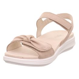 Sandale Legero "ELLA", Damen, Gr. 40, tasso (beige), Veloursleder, Schuhe Sandale, Plateausandale, Komfortschuh mit praktischen Klettverschl&uuml;ssen