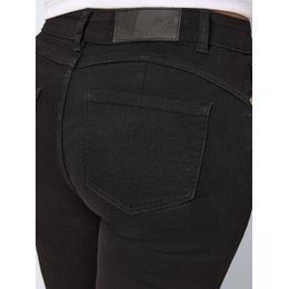 Noisy may Damen Skinny-fit-Jeans "NMJEN NW SKINNY SHAPER JEAN JT176BL NOOS", schwarz, Gr. 25, unifarben, Denim/Jeans, Obermaterial: 73% Baumwolle,