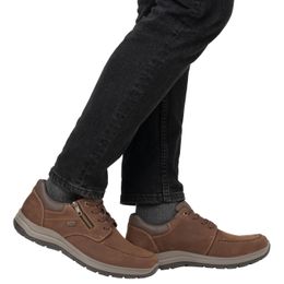 Rieker Herren Sneaker, Gr. 40, braun, Leder, Lederimitat, Schuhe, Freizeitschuh, Halbschuh, Schn&uuml;rschuh mit RiekerTEX-Membran