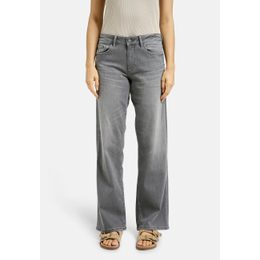 Smith & Soul SMITH & SOUL Damen Weite Jeans, schwarz, Gr. 27, Abriebeffekte, Denim/Jeans, Material: 94% Baumwolle, 6% Elasthan, Jeans