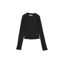 Longsleeve Garcia, M&auml;dchen, Gr. 164/170, off schwarz, Jersey, Obermaterial: 95% Baumwolle, 5% Elasthan, unifarben, k&ouml;rpernah h&uuml;ftbedeckend, Rundhals, Shirts, in Ripp-Optik, f&uuml;r Girls