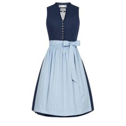 N&uuml;bler N&Uuml;BLER Damen Dirndl "Dirndl Midi Florence", blau, Gr. 38, Obermaterial: 100% Baumwolle CO., Kleider