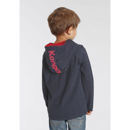 Kangaroos Jungen Kapuzenshirt "Kleine Jungen", blau, Gr. 104, bedruckt, Obermaterial: 100% Baumwolle, Shirts, Langarm, Basic-Passform, bedruckt, aus