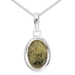 OSTSEE-SCHMUCK Damen Kette mit Anh&auml;nger "- Erlana - Silber 925/000 - Bernstein", 50, Silber 925 (Sterlingsilber), silber, Silber 925