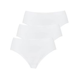 Nina von C. Damen H&uuml;ftslip "3er Pack Damen H&uuml;ftslip Daily", Gr. 42, wei&szlig;, Obermaterial: 100% Baumwolle CO., Unterhosen