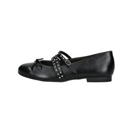 Paul Green Damen Riemchenballerina "Paul Green Ballerinas Glattleder", Gr. 39schwarz, Glattleder, Schuhe