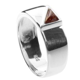 OSTSEE-SCHMUCK Damen Fingerring "- Karla - Silber 925/000 - Bernstein", 62, silber, Fingerringe