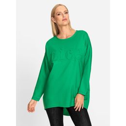Heine Damen Longshirt "Longshirt", gr&uuml;n, Gr. 34, unifarben, 100% Baumwolle, Shirts