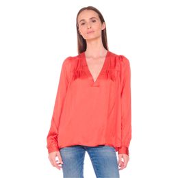 Damen Klassische Bluse "CHIMEL", rot, Gr. L, Le Temps Des Cerises, unifarben, 54% Viskose, 46% Polyester, Blusen, mit modischem Design