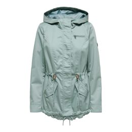 Only Damen Parka "ONLLORCA LIFE CANVAS PARKA CC OTW"jadeite, Gr. XS, unifarben, Web, Obermaterial: 80% Polyester, 20% Baumwolle, Jacken, mit