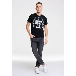 logoshirt Herren T-Shirt "Dallas - I Shot J.R.", schwarz, Gr. S, bedruckt, mehrfarbig, 100% Baumwolle, Shirts, mit J.R. Ewing-Frontdruck