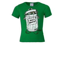 logoshirt M&auml;dchen T-Shirt "I Dont Dance", gr&uuml;n, Gr. 140, bedruckt, mehrfarbig, 100% Baumwolle, Shirts, mit coolem Oskar-Front-Print
