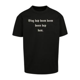 Damen T-Shirt "Upscale by Mister Tee Bing Bab Boom Heavy Oversize Tee"schwarz, Gr. XXL, UPSCALE BY MISTER TEE, bedruckt, 100% Baumwolle, Shirts