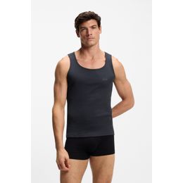BOSS Herren Tanktop "3P RibClassic BOSS ONE", Gr. XLopen miscellaneous 971, Rippware, Obermaterial: 100% Baumwolle, Tops, Ton in Ton Stickerei auf
