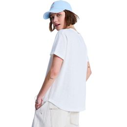 Roxy Damen T-Shirt "Oceanwave Regular Emby", wei&szlig;, Gr. XXL, Obermaterial: 60% Baumwolle, 40% Polyester., Shirts