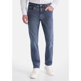 Stooker Men Herren 5-Pocket-Hose "Frisco Denim Straight Fit Jeans", beige, Gr. 36, Twill, 98% Baumwolle, 2% Elasthan, Hosen, Straight Fit Casual