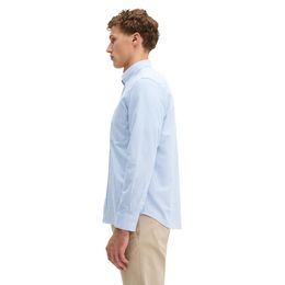 Marc O'Polo MARC O'POLO Herren Langarmhemd "aus gestreifter Bio-Baumwolle", bunt, Gr. XXL, gestreift, Obermaterial: 100% Baumwolle, Hemden