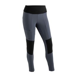 Maier Sports Damen Outdoorhose "Dacit W", blau, Gr. 46, 87% Polyester, 13% Elasthan, Hosen, Damen Wanderhose, lange Outdoor-Tight, Trekkinghose