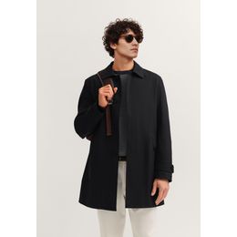 Bugatti Herren Kurzmantel "Regular Fit", schwarz, Gr. 54, unifarben, 67% Baumwolle, 29% Polyester, 4% Elasthan, M&auml;ntel, wasserabweisend und PFC-frei