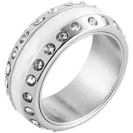 Adelia&acute;s ADELIA ́S Damen Fingerring "Damen Ring aus Edelstahl", 56, Edelstahl, silber, Edelstahl, Fingerringe