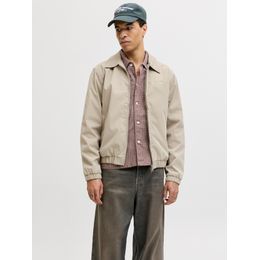 Jack & Jones JACK & JONES Herren Blouson "JORCATSKILLS HARRINGTON JACKET SN", beige, Gr. XL, unifarben, Web, Obermaterial: 100% Polyester, Jacken