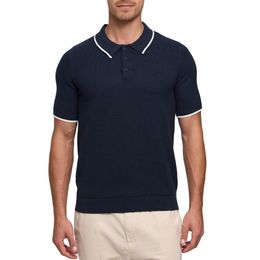 INDICODE Herren Poloshirt "INNomi Polo", blau, Gr. L, unifarben, Strick, Obermaterial: 100% Baumwolle, Shirts