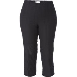 KjBRAND Damen Caprihose "Susie Capri Wash & Go", schwarz, Gr. 54, Web, Obermaterial: 47% Baumwolle, 45% Polyester, 6% Viskose, 2% Elasthan, Hosen,