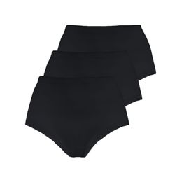 Nina von C. Damen Taillenslip "3er Pack Damen Taillenslip Fine Cotton", Gr. 48, schwarz, Obermaterial: 100% Baumwolle CO., Unterhosen