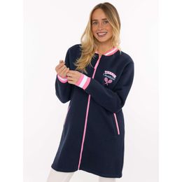 Zwillingsherz Damen Kurzmantel ""Courtside""marine, Gr. XL, Sweatware, Obermaterial: 50% Baumwolle, 50% Polyester, M&auml;ntel, Stickerei,Re&szlig;verschlu&szlig;,