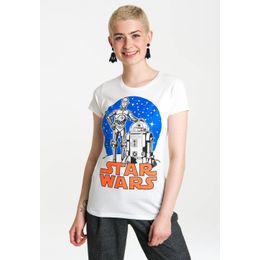 logoshirt Damen T-Shirt "Star Wars Droids", bunt, Gr. L, bedruckt, 100% Baumwolle, Shirts, mit coolem Retro-Druck