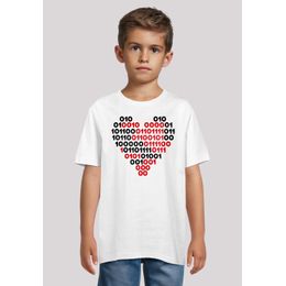 F4NT4STIC M&auml;dchen T-Shirt "I love you 01001001 Binary Code Herz Valentinstag", wei&szlig;, Gr. 146, Obermaterial: 100% Baumwolle, Shirts, Premium Qualit&auml;t