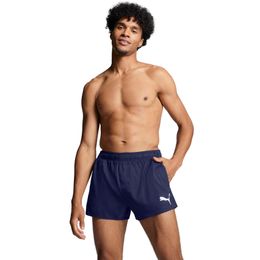 Puma Herren Badeshorts "Puma SWIM MEN SHORT SHORTS 1P", blau, Gr. XS, unifarben, Web, Polyester, Badehosen, mit Seitentaschen