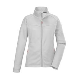 Killtec Damen Fleecejacke "KOS 90 WMN FLC JCKT", silber, Gr. 42, Obermaterial: 100% Polyester, Jacken, Elegante Strickfleecejacke mit Stretch,