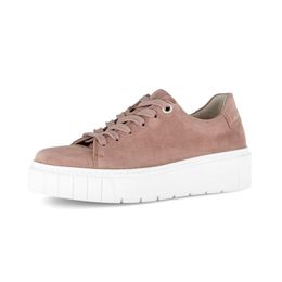 Sneaker Gabor "Sneaker low", Damen, Gr. 39, rosa (beige), Schuhe Sneaker