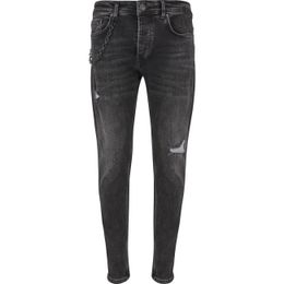Bequeme Jeans 2Y Premium "2Y Premium Herren 2Y Tapered Fit Jeans", Herren, Gr. 30, Normalgr&ouml;&szlig;en, schwarz, 97% Baumwolle, 3% Elasthan, unifarben, Jeans