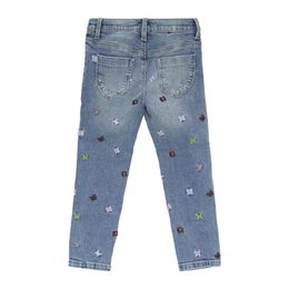 s.Oliver JUNIOR M&auml;dchen Regular-fit-Jeans, blau, Gr. 92, unifarben, Denim/Jeans, Obermaterial: 99% Baumwolle, 1% Elasthan, Jeans, mit Print