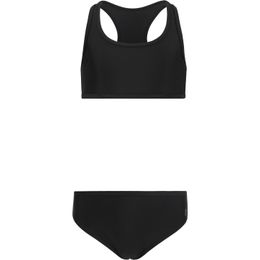 ZIGZAG Damen Balconette-Bikini "Misty", schwarz, Gr. 128, unifarben, 80% Polyamid, 20% Elasthan, Bikini-Sets, aus sonnensch&uuml;tzendem Material